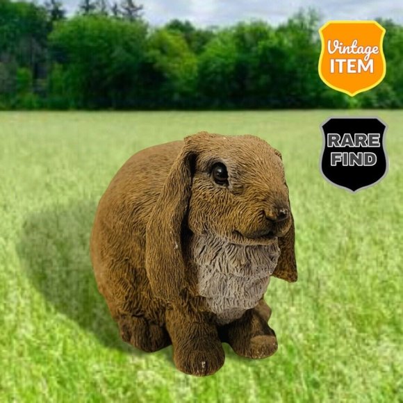 Accents | Vintage Rare Ceramic Brown Rabbitbunny Figurine 3 12 Inches ...